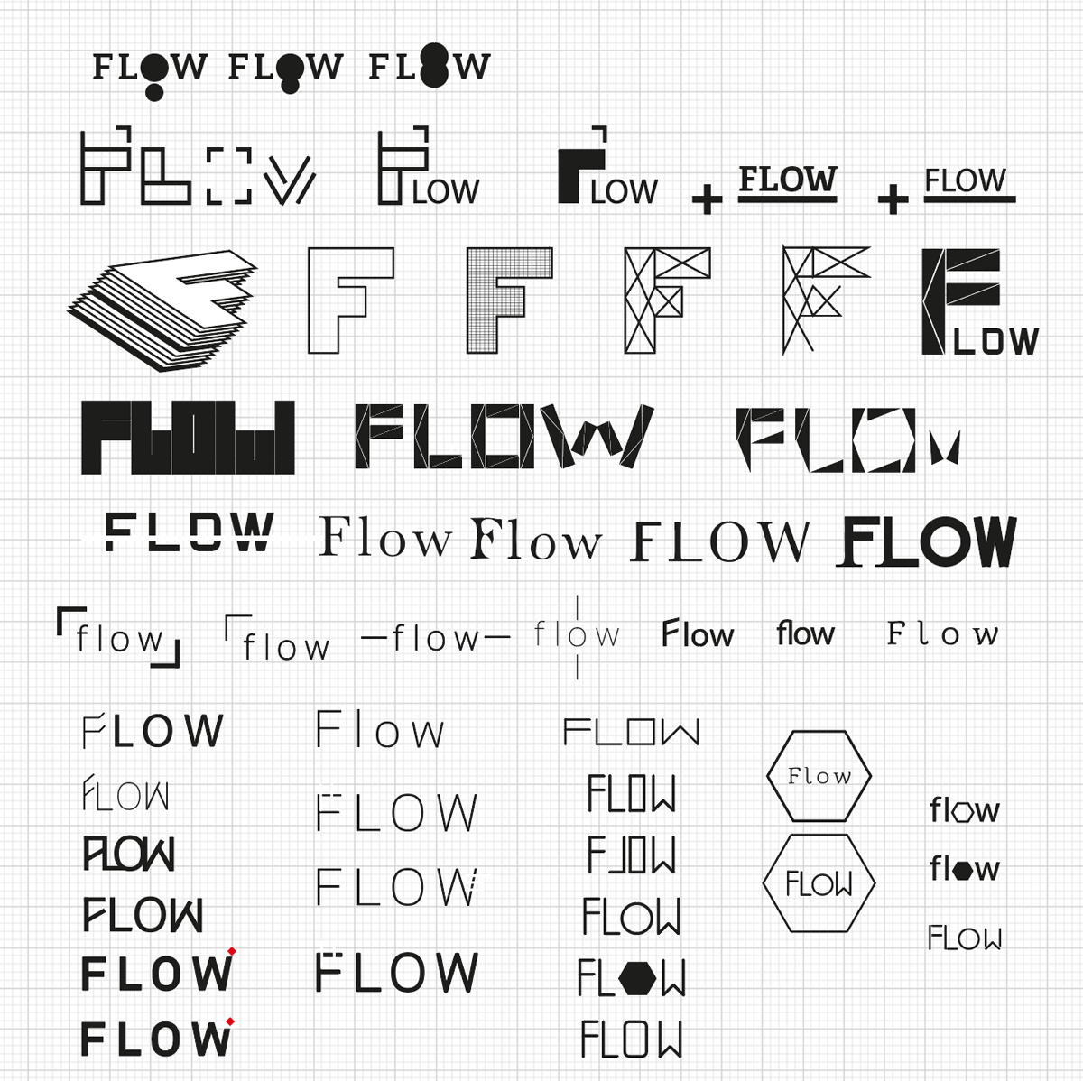 Graphic Design Case Study Typeface Project For FLOW
